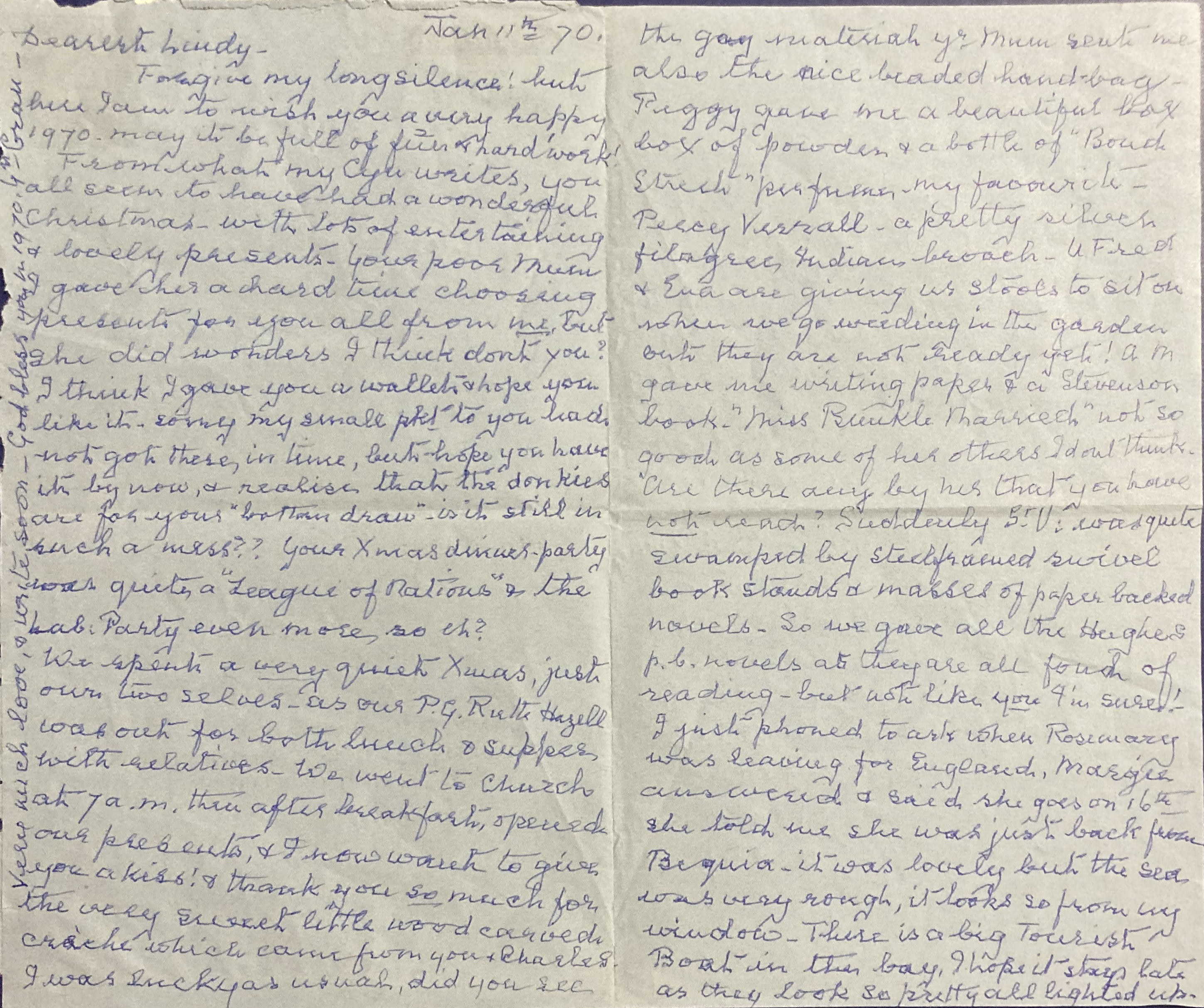 January 11 1970 – A Family History in Letters
